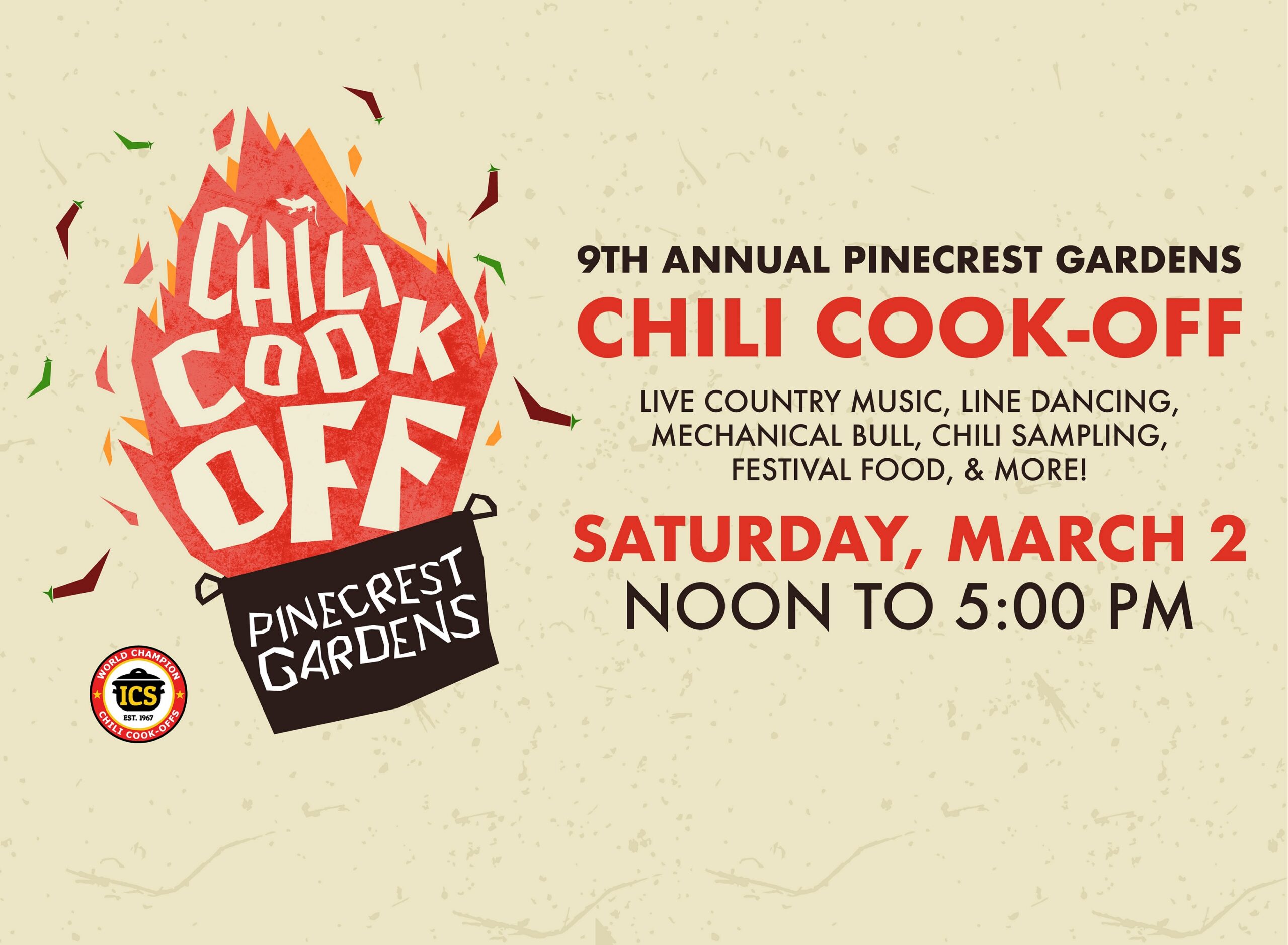Ninth Annual Chili Cook-Off at Pinecrest Gardens - South Florida on the ...
