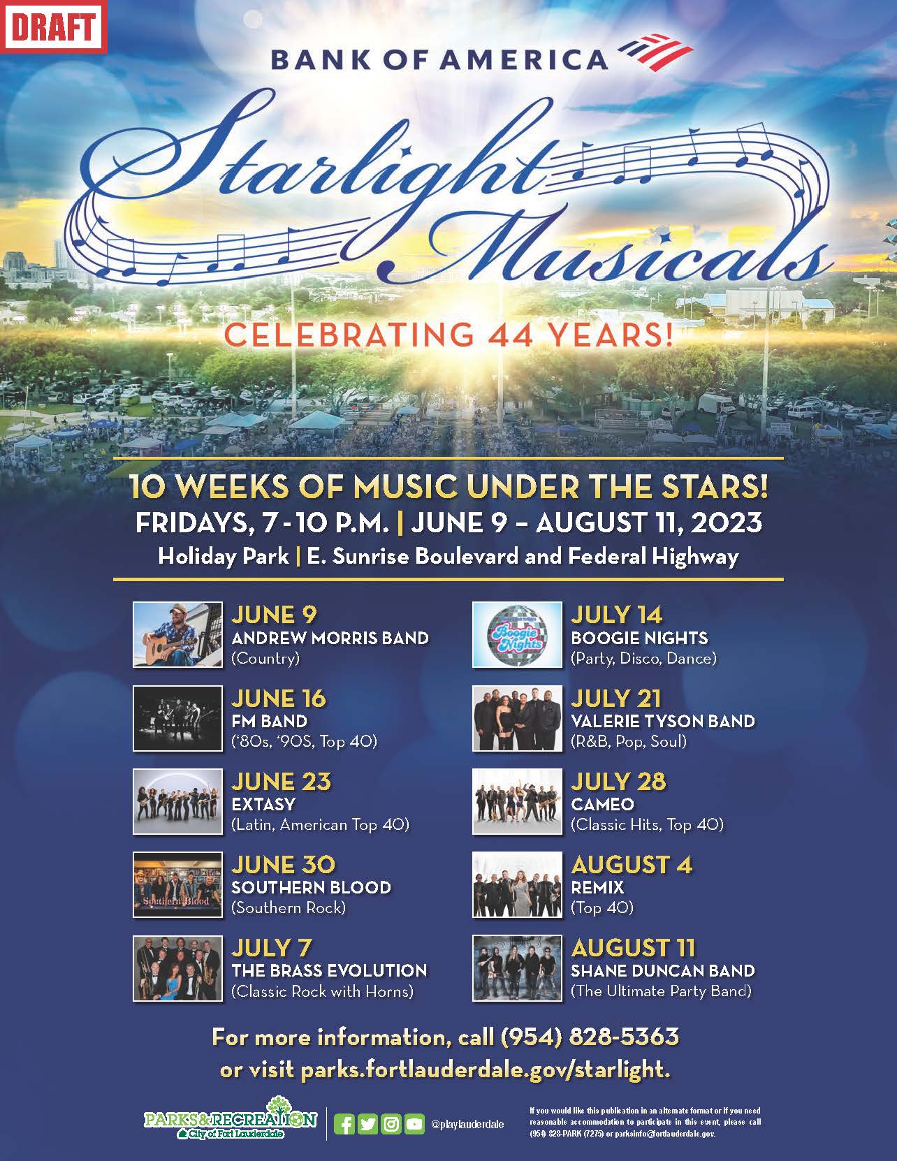 Free Starlight Musicals concerts in Fort Lauderdale - South Florida on ...