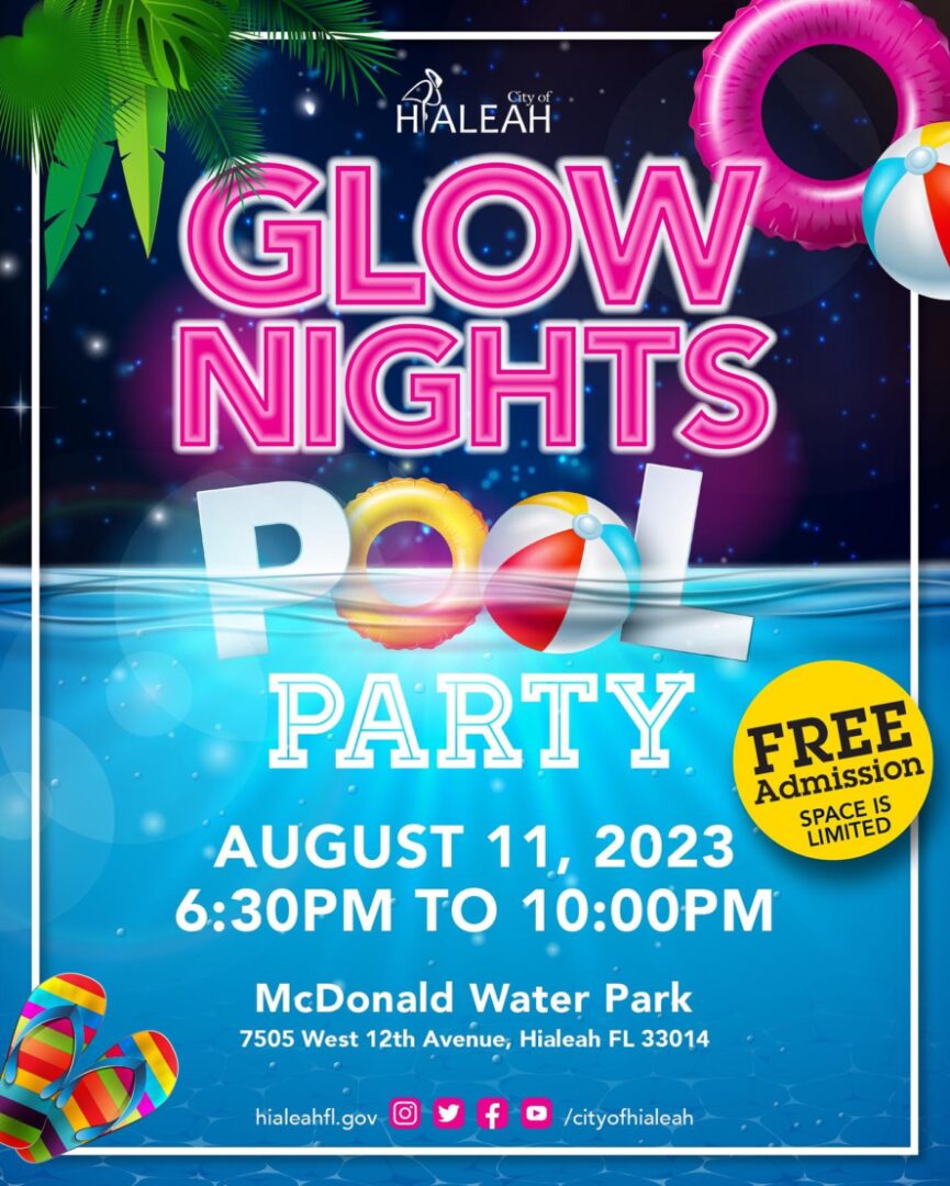 Glow Nights Pool Party, Hialeah - South Florida on the Cheap