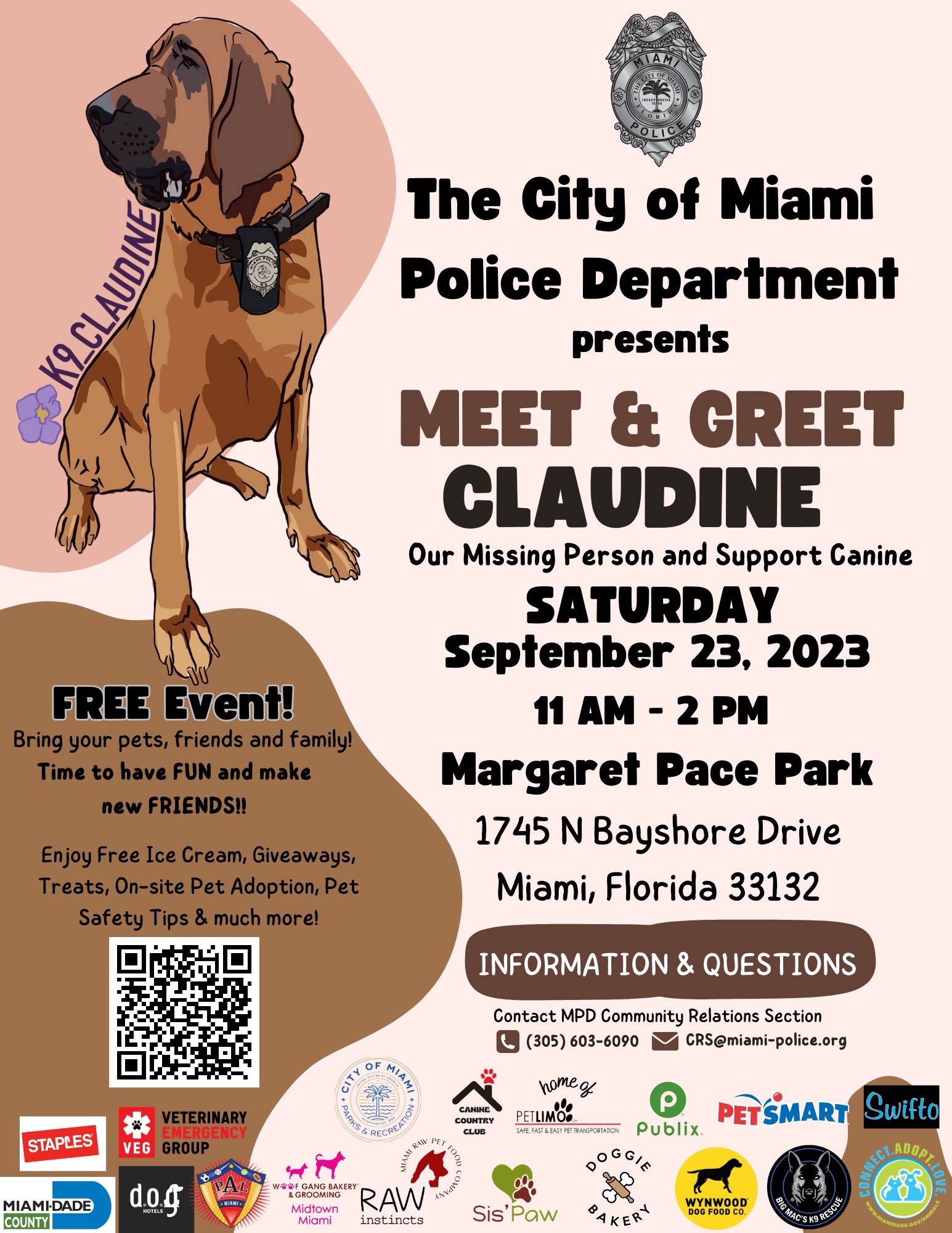 Meet K9 Claudine, free ice cream & pet adoptions, Miami - South Florida ...