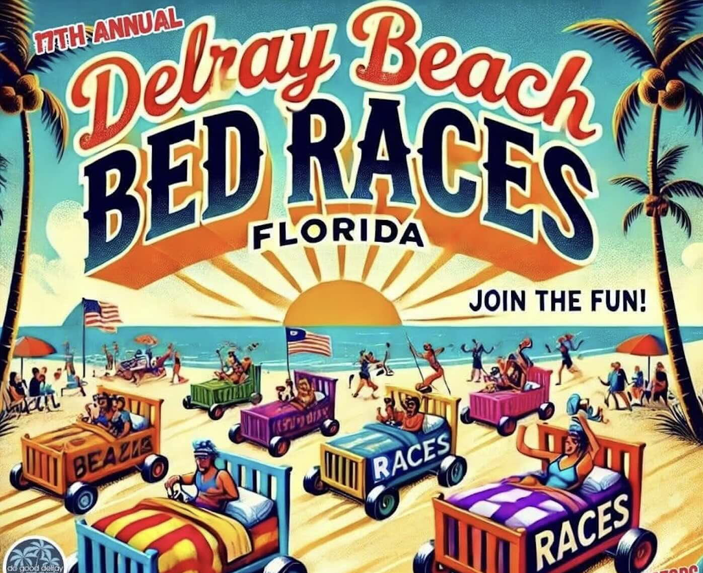 Watch Bed Races down the streets of Delray