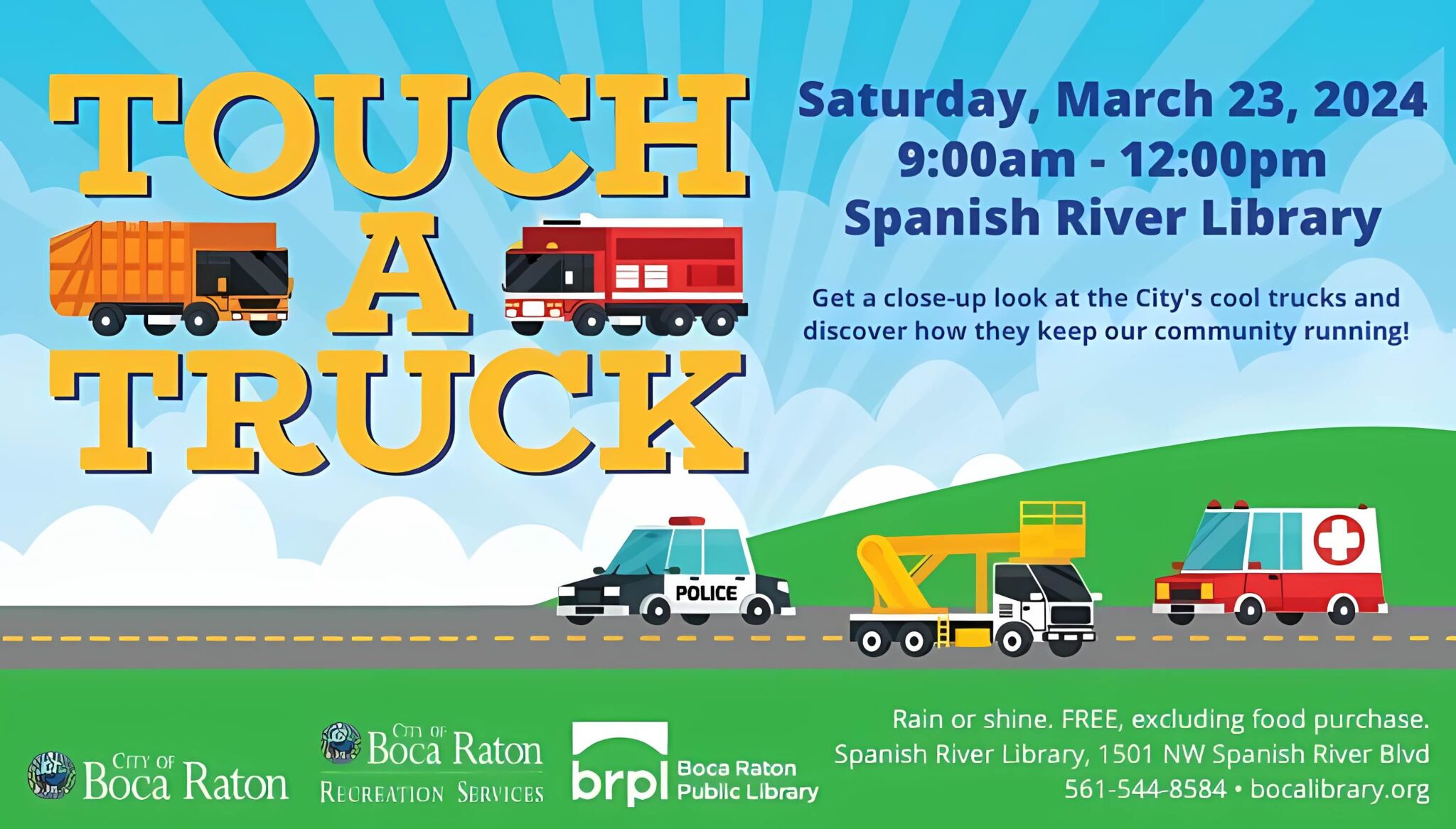 Free Touch-a-Truck family event, Boca Raton - South Florida on the Cheap