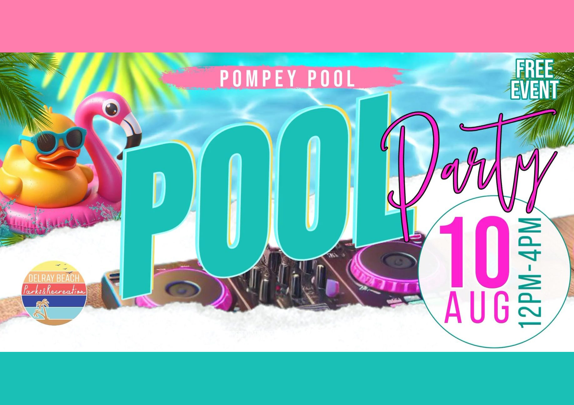 Free pool party at Pompey Park