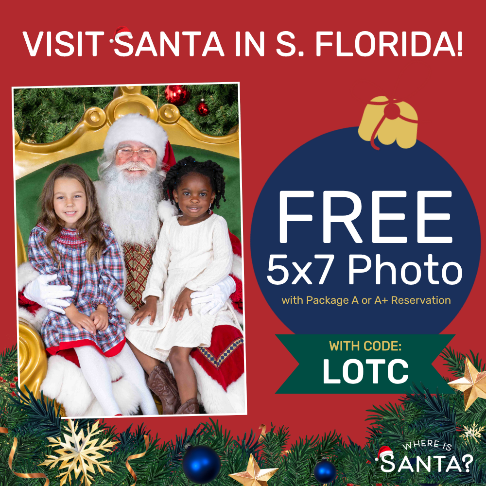 The holiday magic returns! Santa photo experiences in South Florida ...