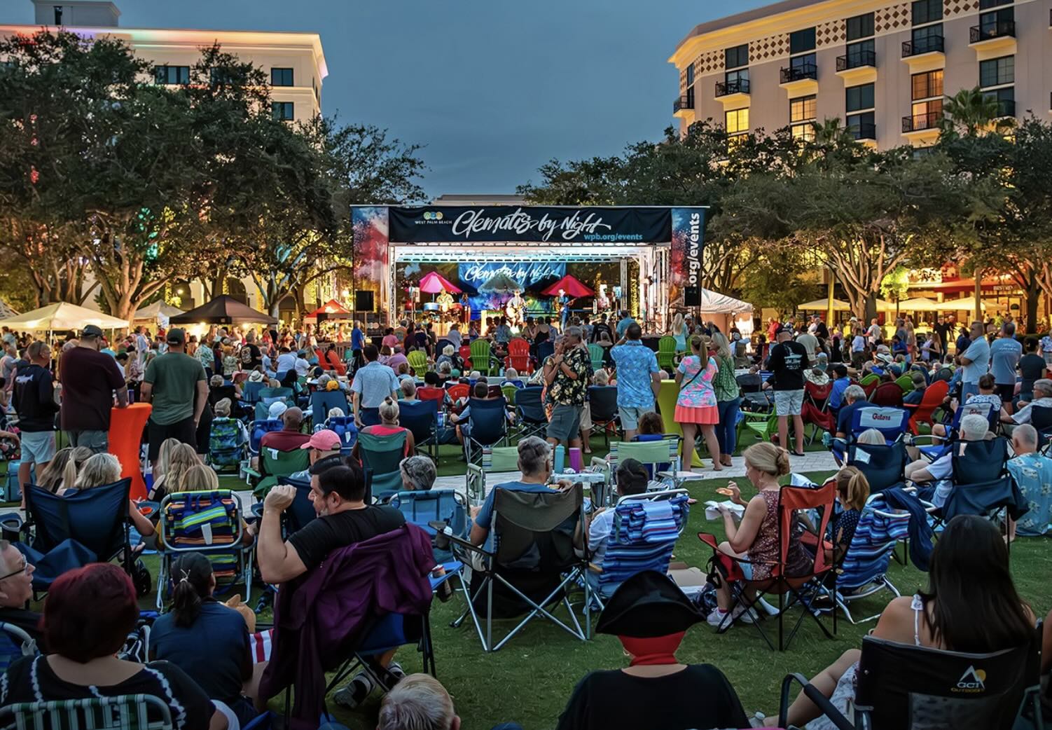 Clematis by Night: Free Waterfront Entertainment