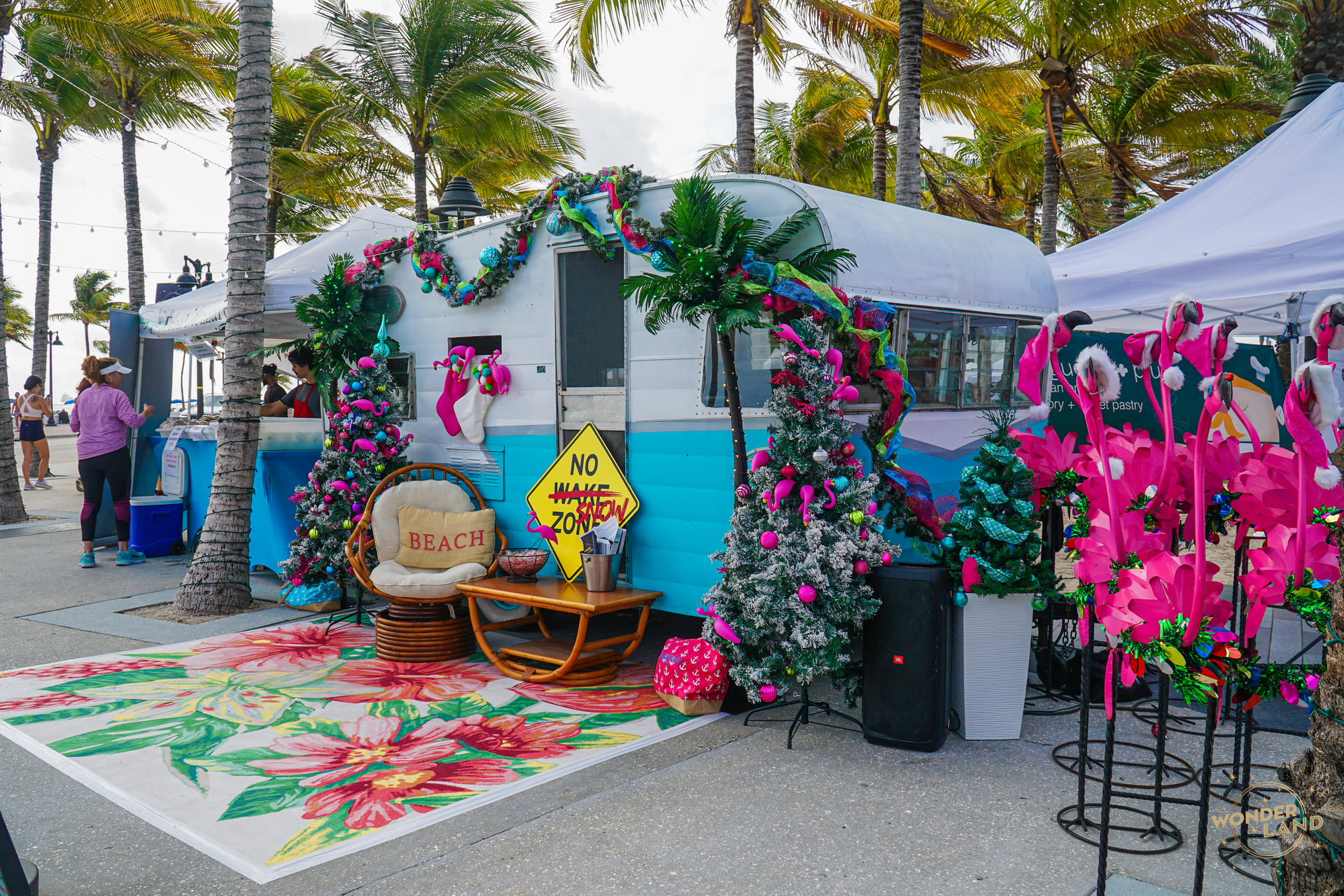 Festive flamingos, live performances & Olas The Beach Snowman at ...