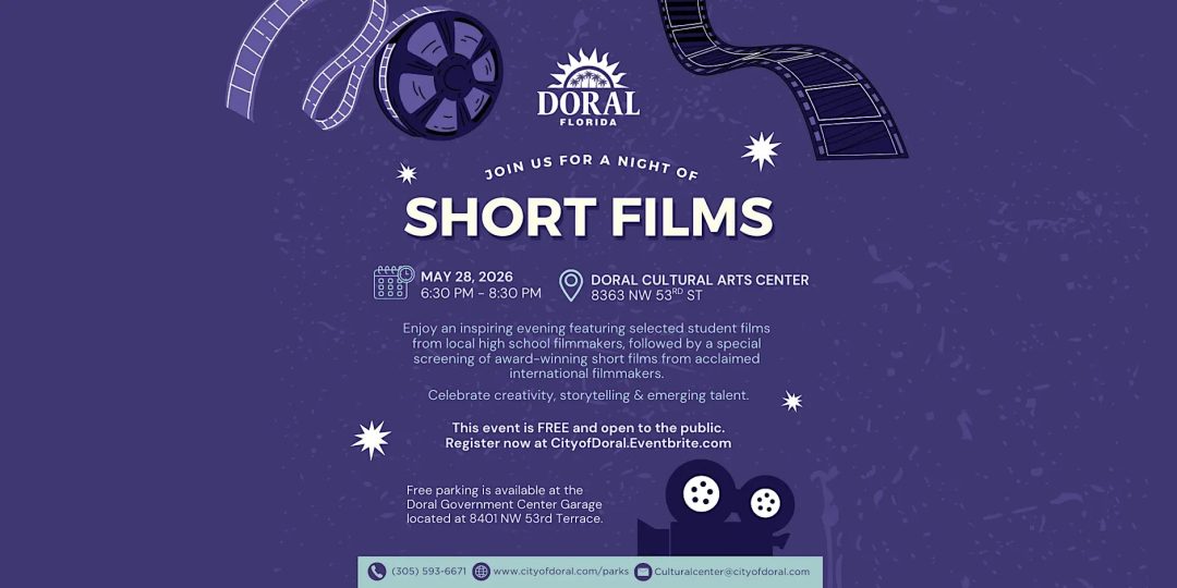 Free Short Films Night at Doral Cultural Arts Center - South Florida on ...